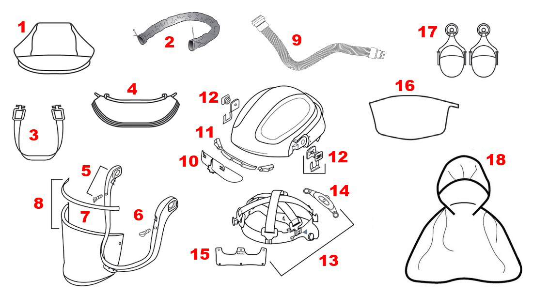 Versaflo Headtops M-Series Spare Parts