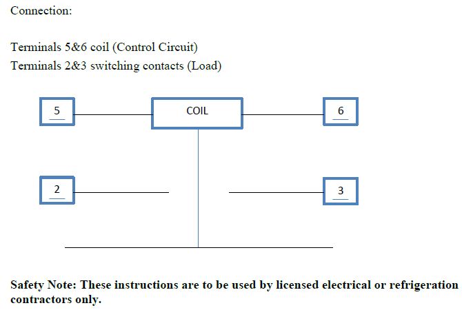 BACKUP RELAY 30A 3HP 240VAC COIL 1 POLE ELECTRICAL COMPONENTS BACKUP RELAYS